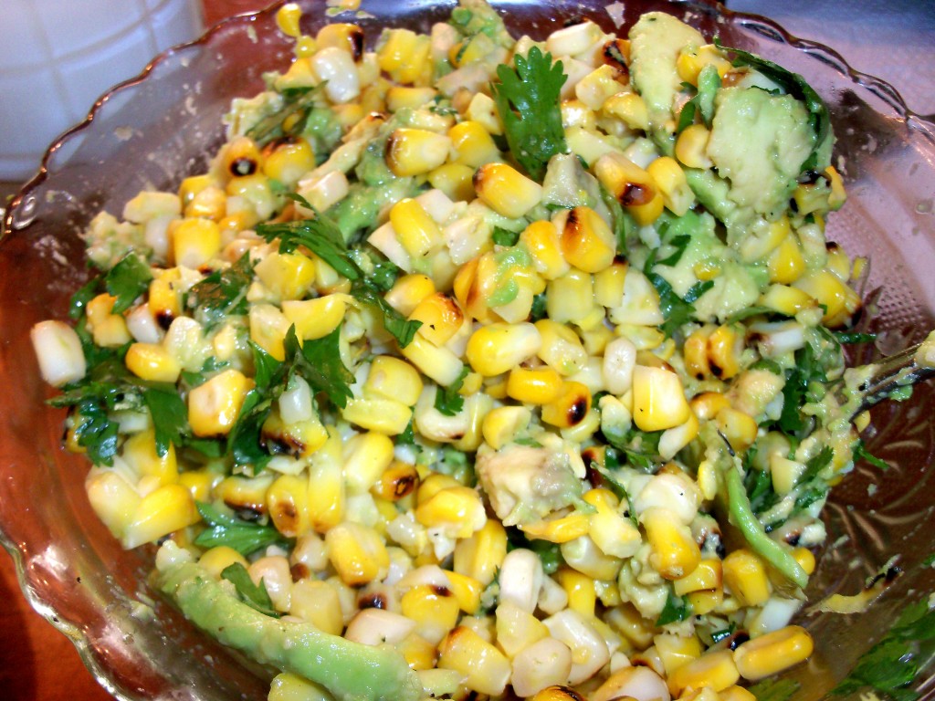 Corn, Avocado, and Cilantro Salad - Putting It All On The Table